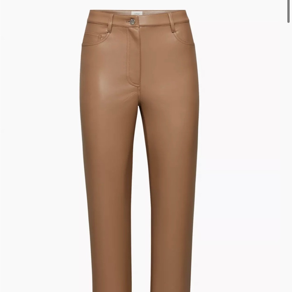 Camel Aritzia Melina Faux Leather Pants! - Gem
